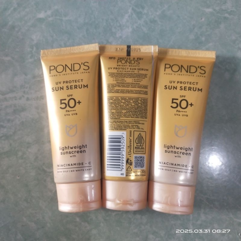 Jual Pond's UV protect sun serum SPF 50+ netto 30g | Shopee Indonesia