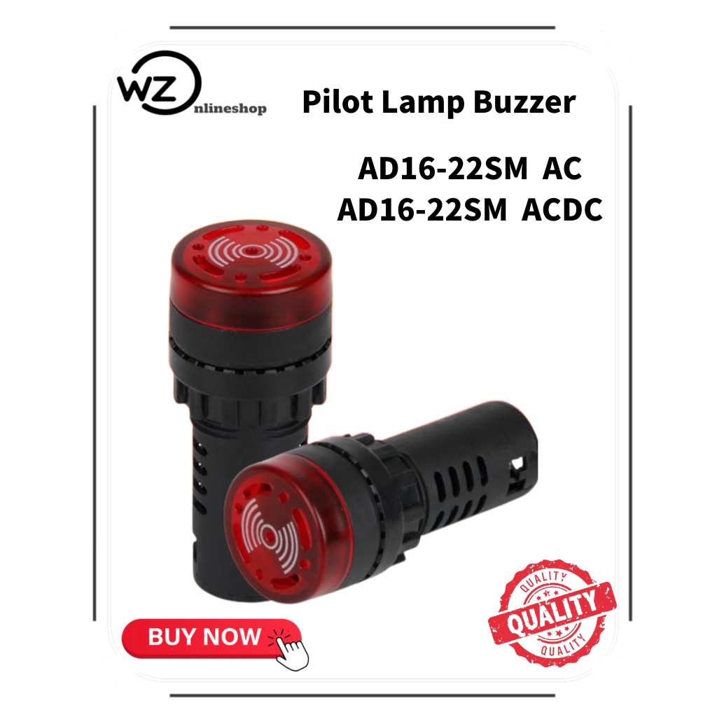 Jual Pilot Lamp Buzzer LED AD16-22SM AC 220V / ACDC 24V Flashing Buzzer | Shopee Indonesia