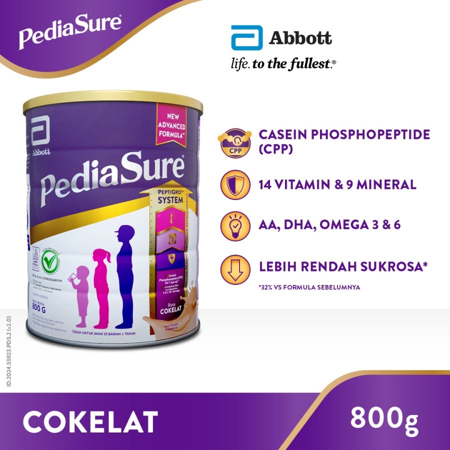 Jual Susu PediaSure Cokelat 800g (1-10th) - Nutrisi Pertumbuhan ...