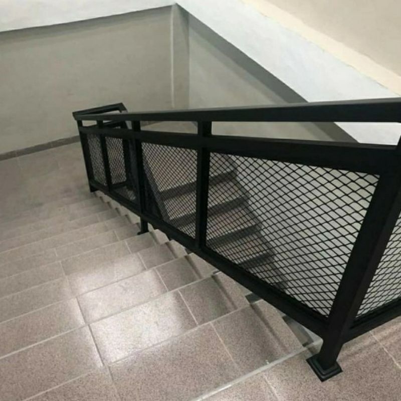 Jual RAILING TANGGA MINIMALIS BESI HOLLO MIX JARING EXPANDA | Shopee ...