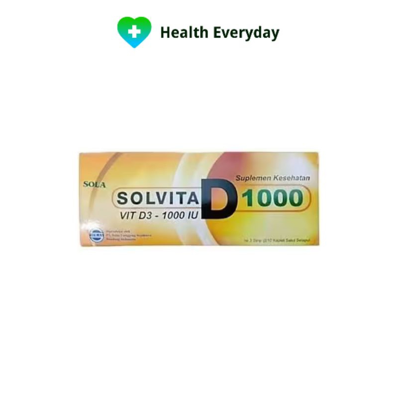 Jual Solvita D 1000 - Vitamin D3 1000 IU 30s/Dus | Shopee Indonesia