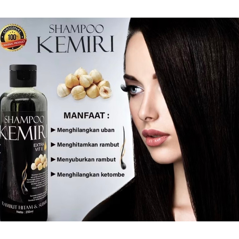 Jual Shampoo Kemiri 60ml 100ml Murah COD Penghilang Uban Merawat Rambut ...