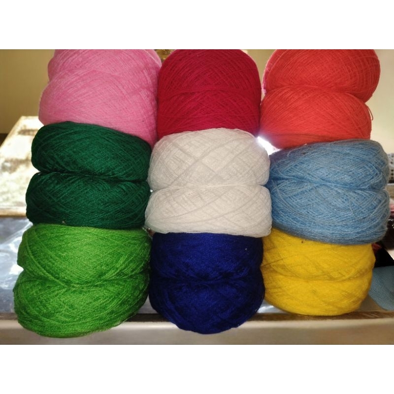 Jual Benang wol besar berat 500 gr benang pom pom benang wol rajut ...