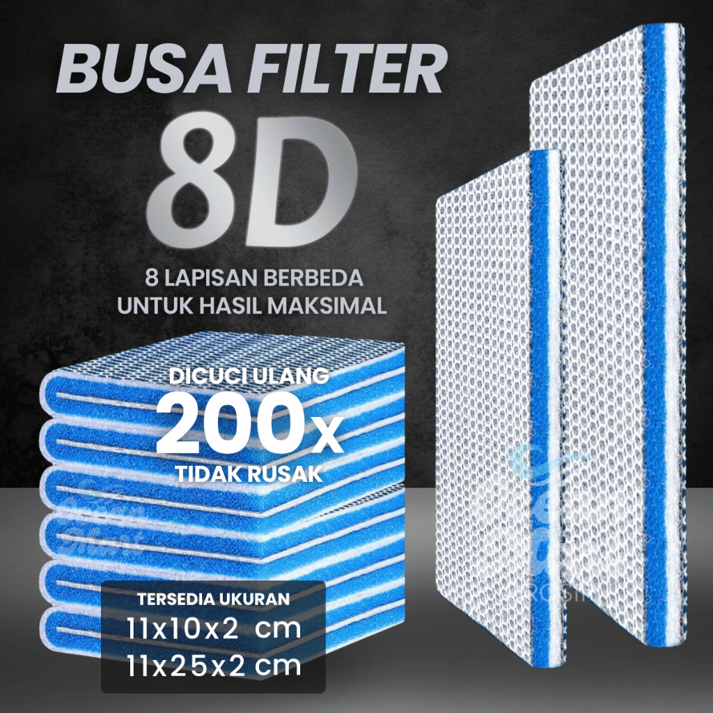 Jual Premium Busa Nano Filter 8D Aquarium Bio Media Kapas Magic Sponge ...