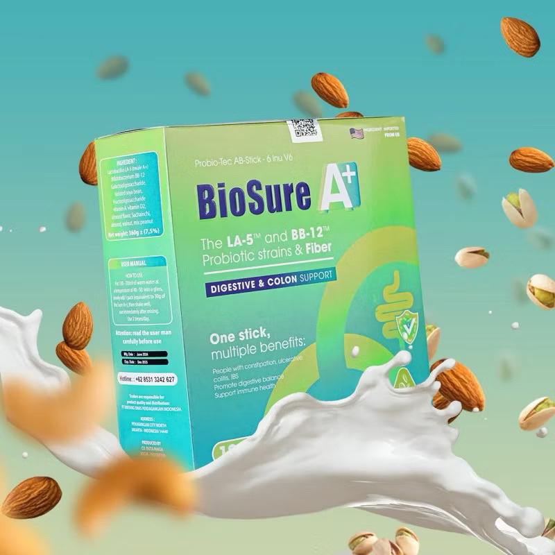 Jual BIOSURE A+ Menjaga kesehatan Saluran pencernaan 1 Box 12 Sachet ...
