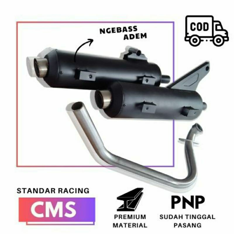 Jual Knalpot standar racing copy CMS pnp Vario 110 125 150 Beat Mio ...
