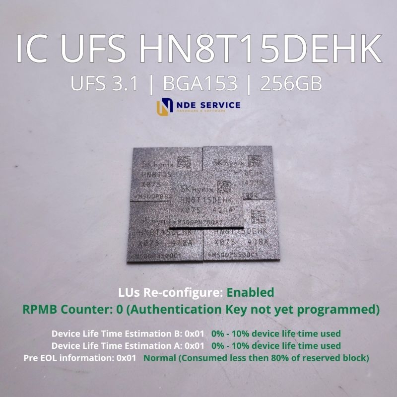 Jual IC UFS 3.1 SKHYNIX BGA 153 256GB CLEAN RPMB | Shopee Indonesia