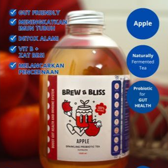 Jual Kombucha Apple 1L - Teh Fermentasi Rasa Apel Pencernaan Minuman ...
