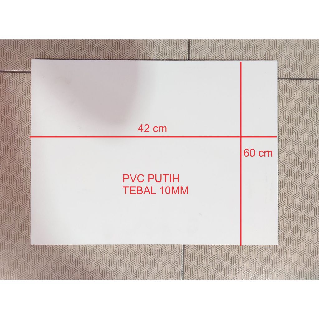 Jual PVC Putih Lembaran Potongan Tebal 10mm Uk A2 (42x60) cm Per lembar Foam Board Papan ...