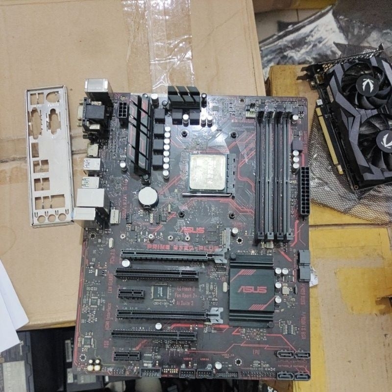 Jual mainboard Asus prime b350 plus ddr4 + procsesor AMD ryzen 5 2600 ...