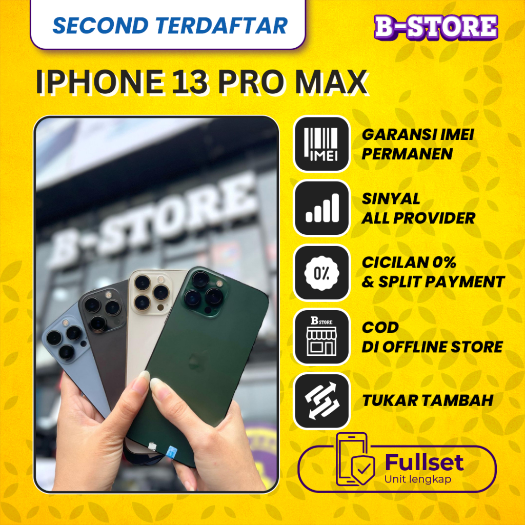 Jual IP 13 PRO MAX 256GB - Fullset Bergaransi - SECOND TERDAFTAR | Shopee Indonesia