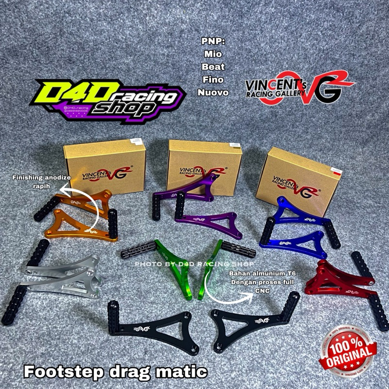 Jual FOOT STEP DRAG MATIC MIO FINO NOUVO BEAT VRG ORIGINAL | Shopee ...