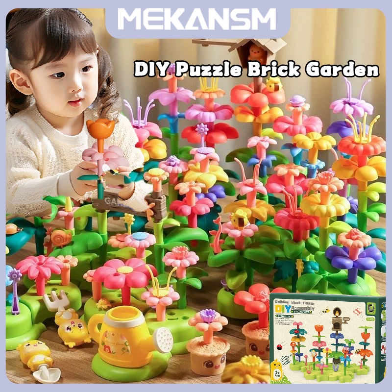 Jual MEKANSM Mainan Edukasi DIY Bunga Balok - Taman Serba Bisa Puzzle ...
