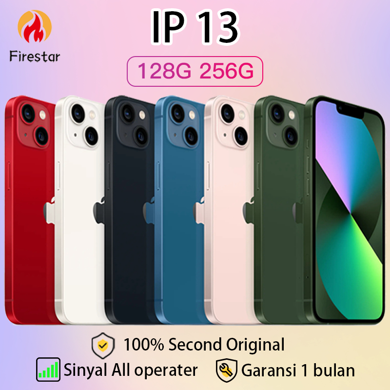 Jual IP 13 128gb 256GB Second fullset Mulus Normal Kondisi Perfect BH95+ Original LIKE NEW phone ...