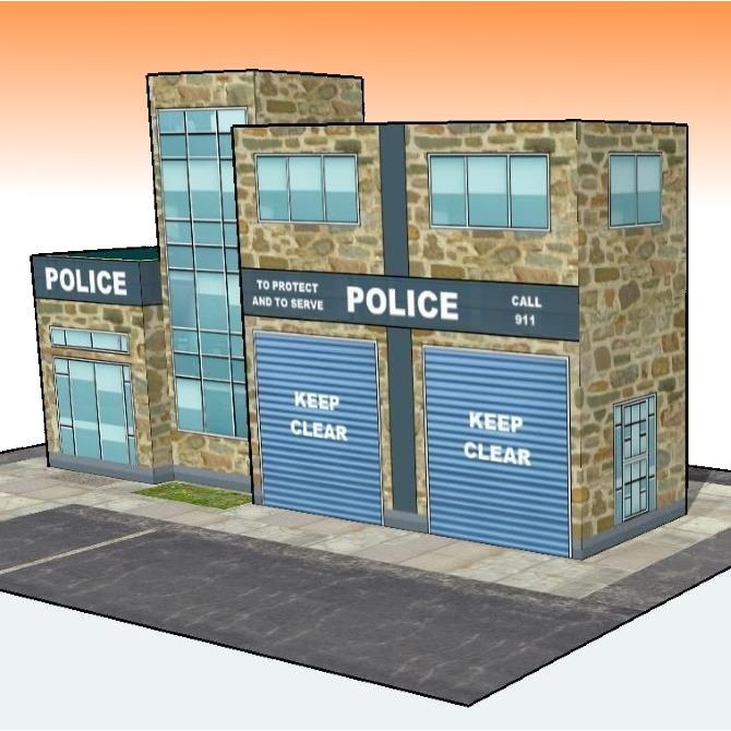 Jual DIY Papercraft Diorama Police StationKerajinan Kertas | Shopee ...