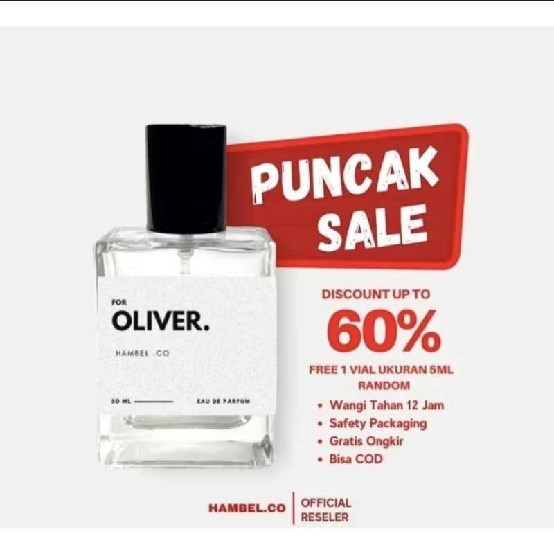 Jual Hambel.co For Oliver 50ML Vanilla and Coffee Parfum EDP | Shopee ...