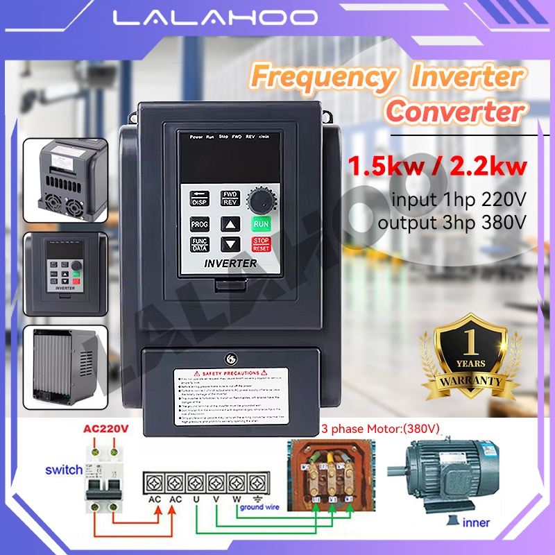 Jual ⭐Versi Bahasa Inggris⭐Inverter Frekuensi Converter VFD Konverter Inverter AT4 1.5kw/2.2kw ...
