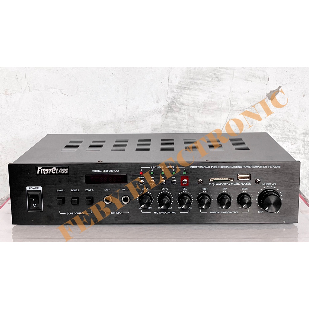 Jual POWER AMPLIFIER FIRST CLASS FC-230S 3 ZONE SPEAKER ORIGINAL AMPLI ...