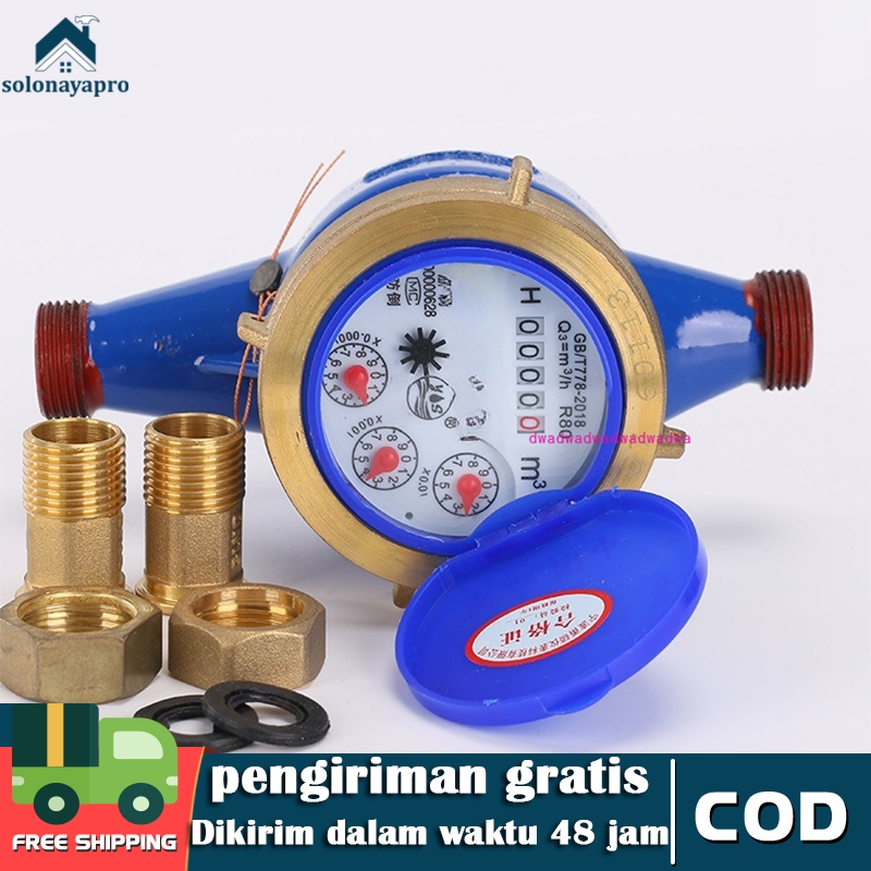 Jual Meteran Air 1/2" Meteran Air Jarum PDAM SNI Body Besi / Water ...