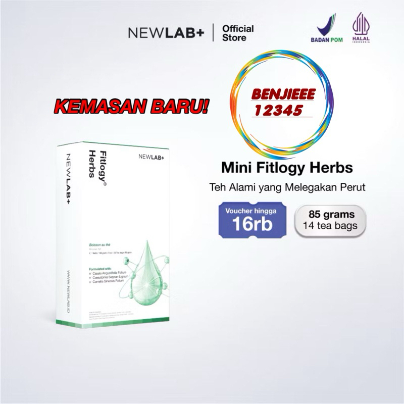 Jual Newlab teh tea MINI 14 Teabag mini box detox Newlab+ New lab ...