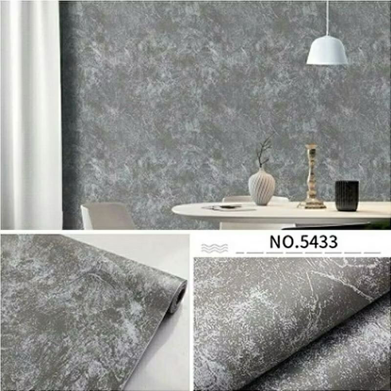 Jual Wallpaper Dinding Motif Semen Abu 7meter X 45cm | Shopee Indonesia