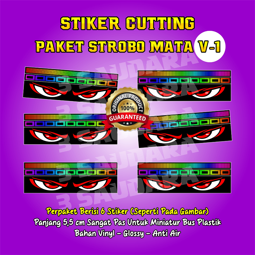 Jual Stiker Cutting PAKET STROBO MATA JETBUS | Shopee Indonesia