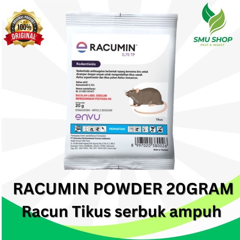 Jual RACUMIN 0,75TP POWDER 20 GRAM RACUN TIKUS AMPUH SERBUK ORIGINAL ...