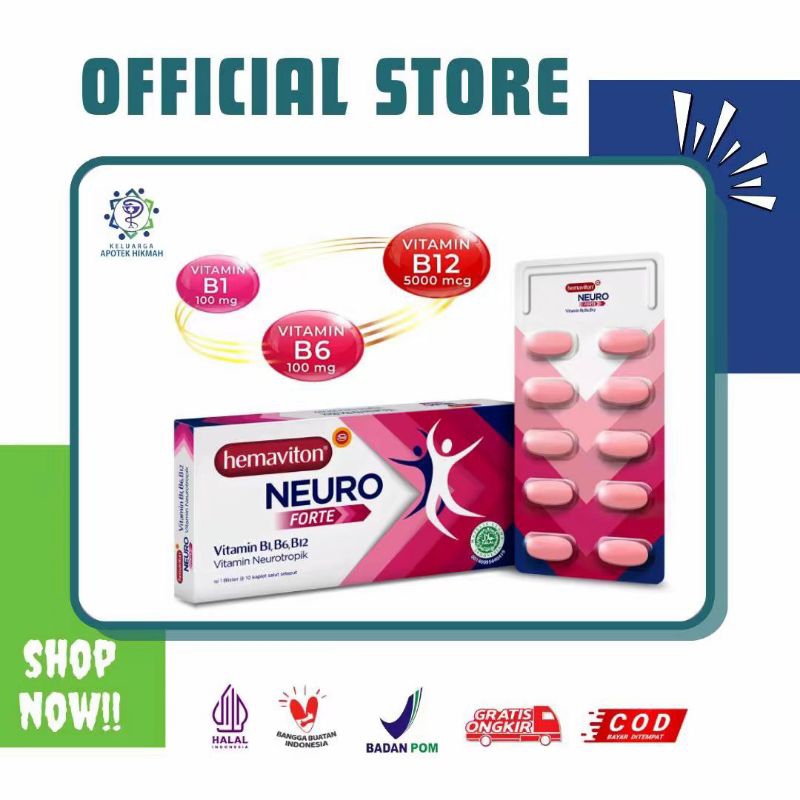 Jual Hemaviton Neuro Forte Tablet Suplemen Multivitamin Kesehatan ...