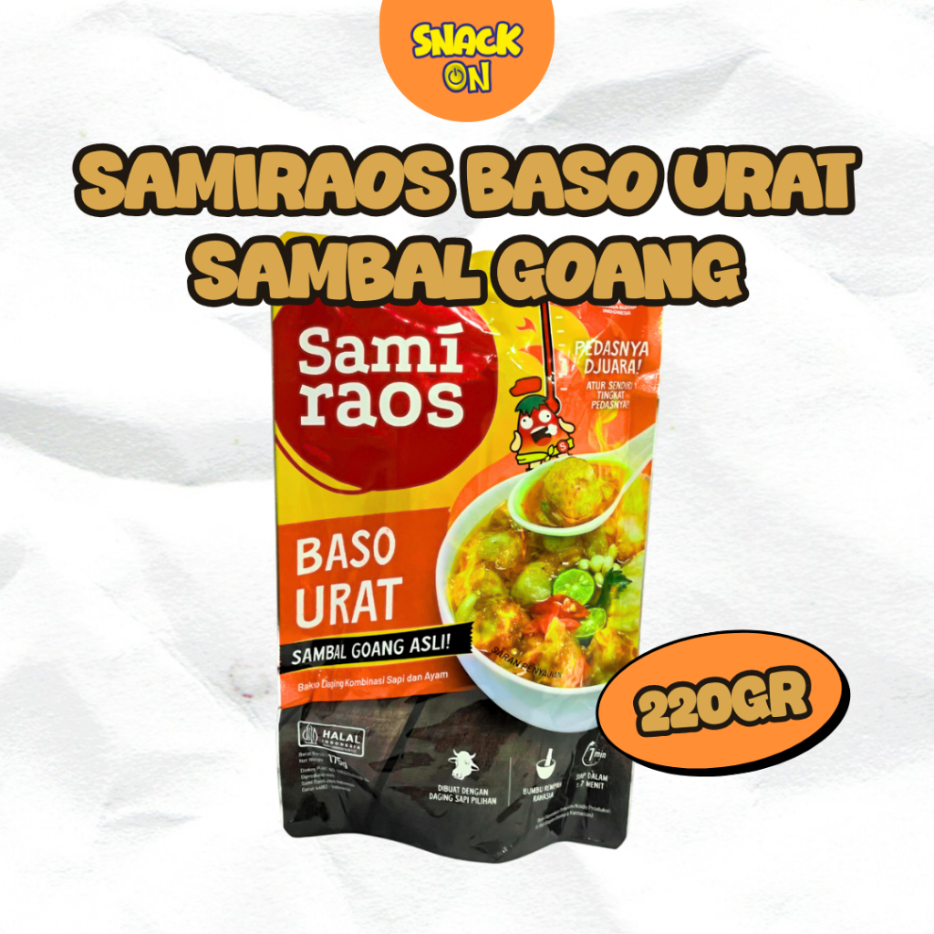 Jual Snack On Sami Raos Baso Urat Sambal Goang Pedas | Shopee Indonesia