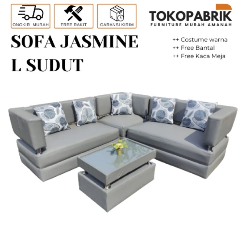 Jual Sofa jasmine L sofa jasmine sofa sudut sofa l sudut sofa minimalis sofa tamu sofa murah ...