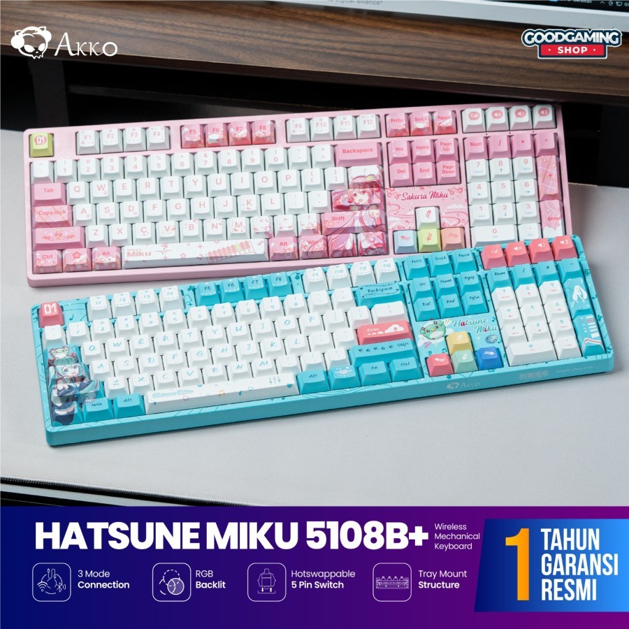 Jual AKKO 5108B Plus x Hatsune Miku / Sakura Miku Limited Edition ...