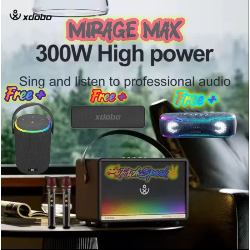 Jual XDOBO MIRAGE MAX 300W RMS DEEP BASS SOUL LEADER KARAOKE WITH 5 ...