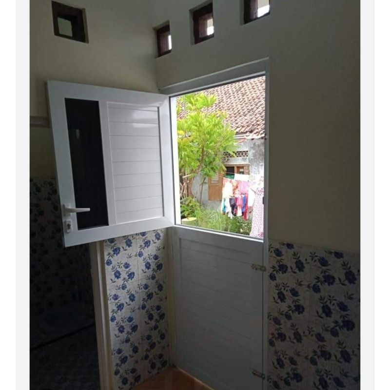 Jual Pintu Aluminium koboy model bukaan atas dan bukaan bawah | Shopee ...