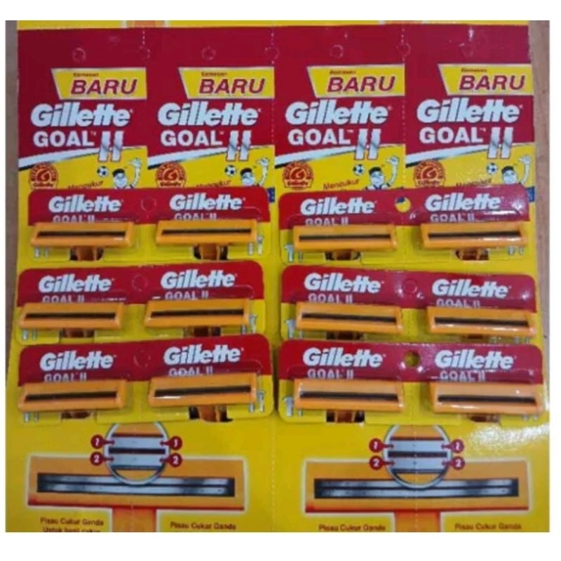 Jual Gillette Goal Kuning - Pisau Cukur Hemat untuk Pria, Tersedia 6/12 ...