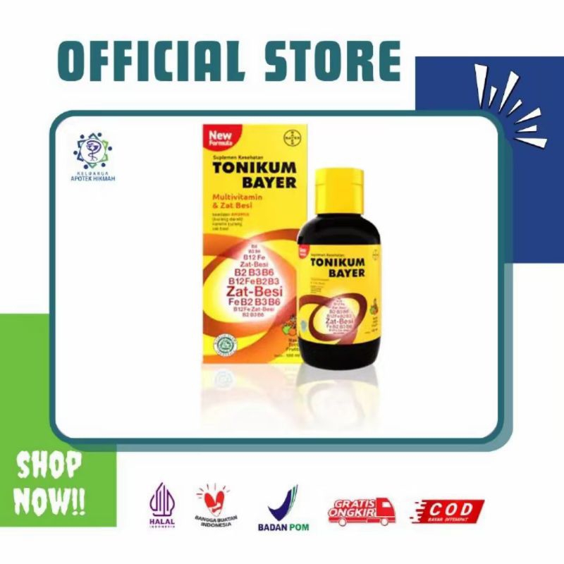 Jual Tonikum bayer syrup 100 ml 330 ml tambah darah suplemen ...