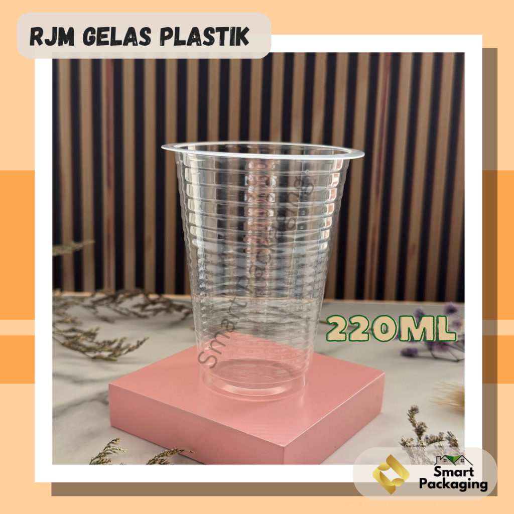 Jual [ISI 50 PCS] RJM Gelas Plastik PP 220ml 8 Oz / Gelas AQUA AMDK ...