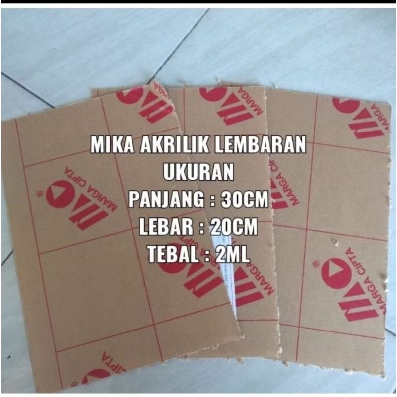 Jual Mika akrilik bening lembaran ukuran panjang 30cm lebar 20cm tebal 2ml | Shopee Indonesia
