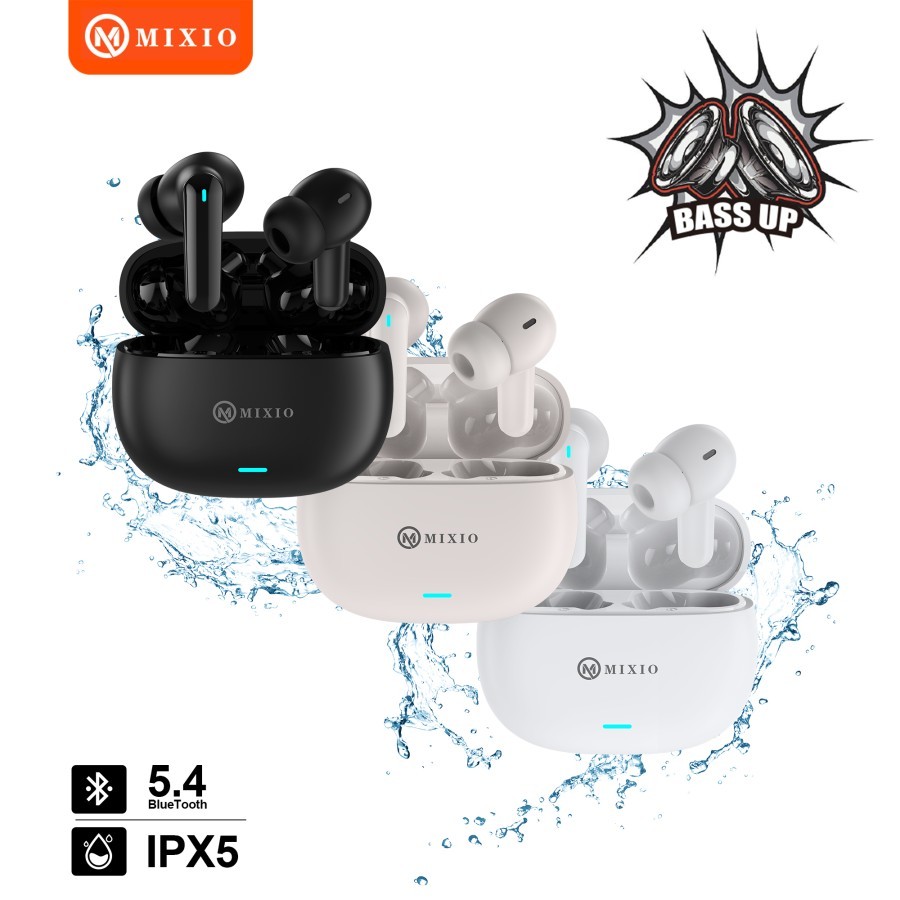 Jual MIXIO TWS SUPER BASS WIRELESS BLUETOOTH EARPHONE TWS EARBUDS 5.4 ...
