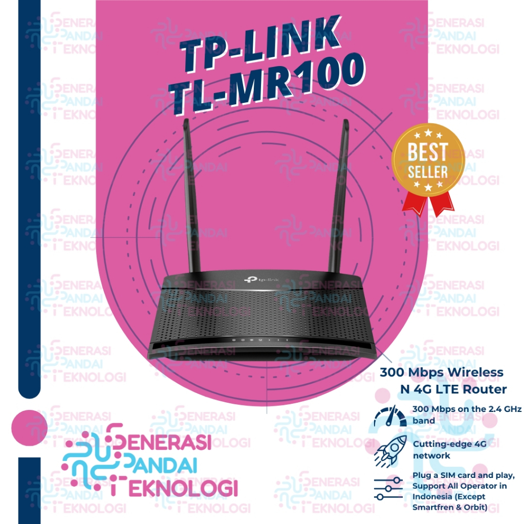 Jual TP-LINK TL-MR100 Modem 4G LTE Router 300 Mbps Wireless N 4G Router ...