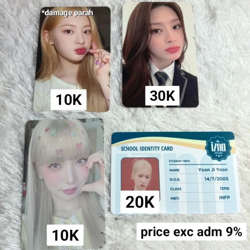 Jual [official] pc photocard seeun stayc haruna billlie id card yoon ...