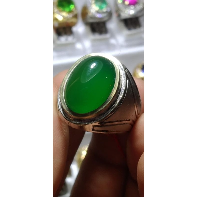 Jual cincin terlaris batu ijo Garut | Shopee Indonesia