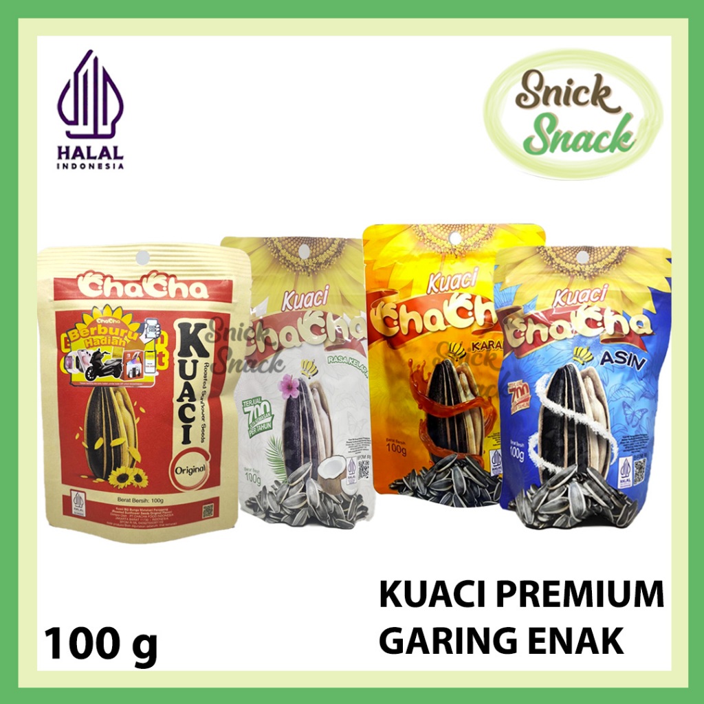 Jual Cha Cha Kuaci Rasa Original 100 gr Wangi dan Gurih Pouch Kwaci ...