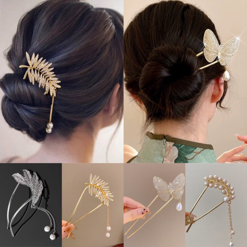 Jual Tusuk Konde Premium Sanggul Modern Pesta Model Korea - Aksesoris ...