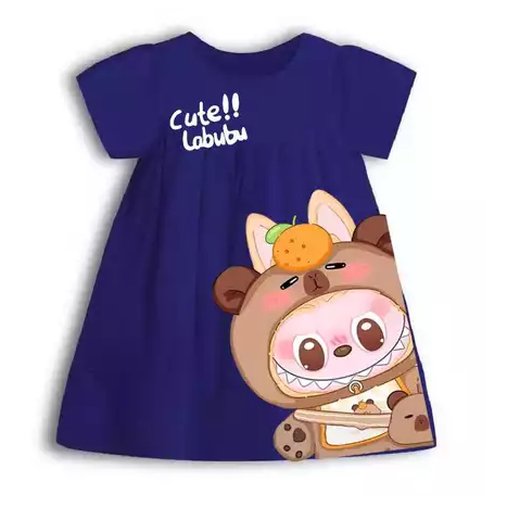 Jual Alicia - Daster kerut anak perempuan usia 2-13 tahun motif Labubu ...