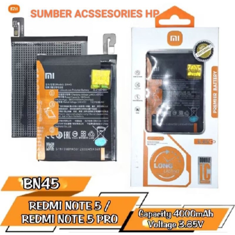 Jual BATERAI BATTREY ORIGINAL XIAOMI BN45/REDMI NOTE 5/REDMI NOTE 5 PRO/ BATERAI BATRE | Shopee ...