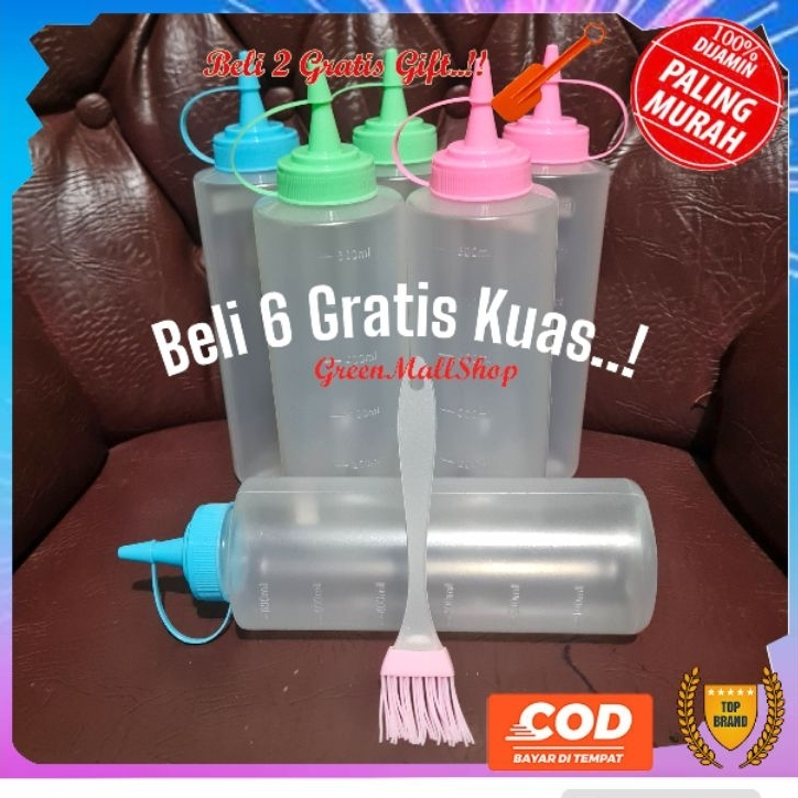 Jual 3 Pics Botol Saus Saos 400ml, 600ml Dan 300ml / Botol Sauce ...