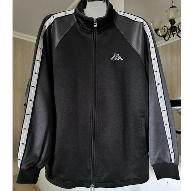 Jual KAPPA Taped - Black & Dark Grey (L) | Shopee Indonesia
