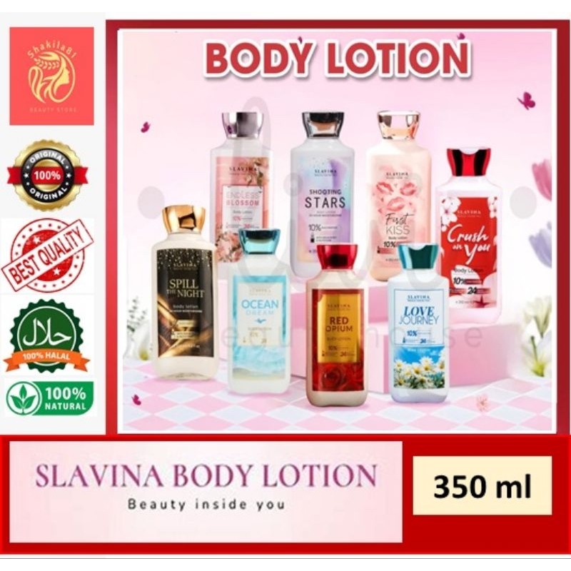 Jual SLAVINA HAND BODY LOTION 350 ML | 8 VARIANT | Shopee Indonesia