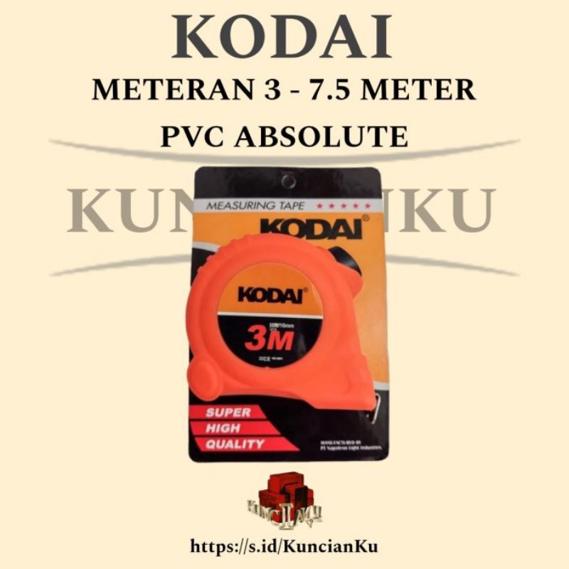 Jual Kodai meteran 3m PVC absolute / meteran 3m / meteran plastik ...
