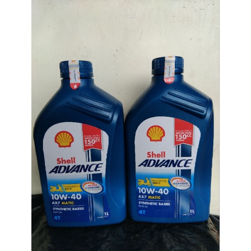 Jual OLI SHELL ADVANCE 10W-40 AX7 MATIC SYNTHETIC BASED MATIC OIL 4T 1L | Shopee Indonesia